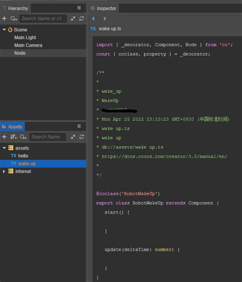 创建脚本 Cocos Creator