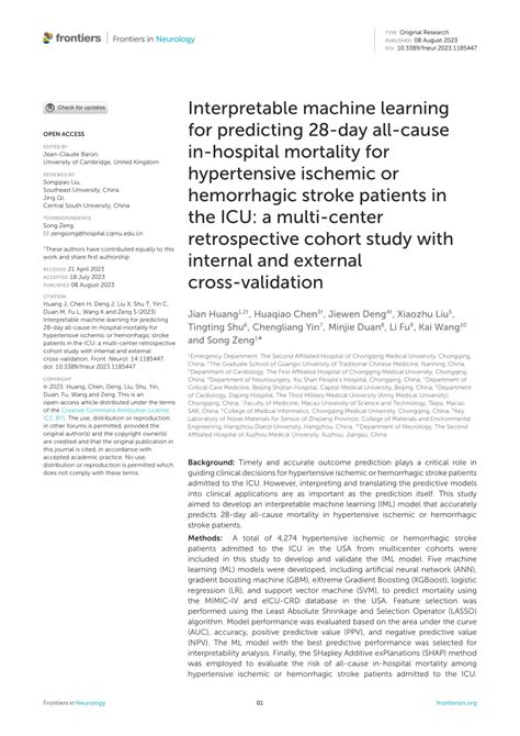 Pdf Interpretable Machine Learning For Predicting 28 Day All Cause In