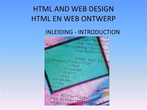 Ppt Html And Web Design Html En Web Ontwerp Powerpoint Presentation