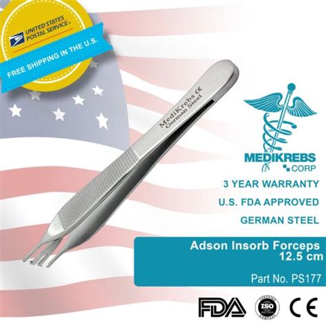 Adson Insorb Forceps Plastic Surgical Instruments German Stainless