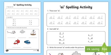 Ai Spelling Activity Teacher Made