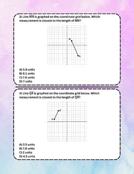 Pythagorean Theorem Distance Between Two Points On A Coordinate Grid TEKS D