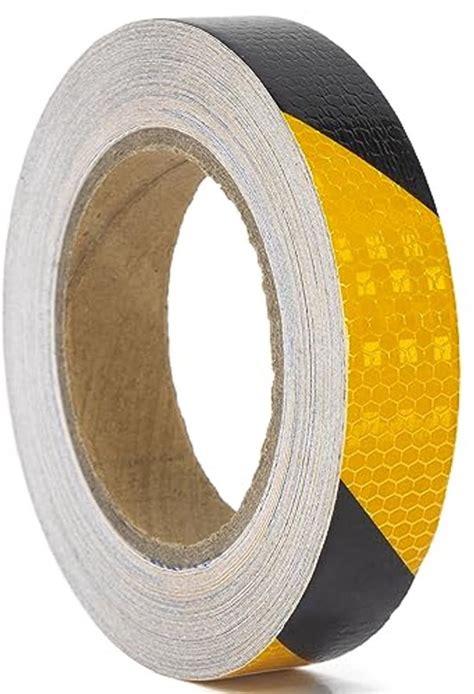 Reflecterend Plakband Geel En Zwart 25 Cm X 35 M Waterdicht En
