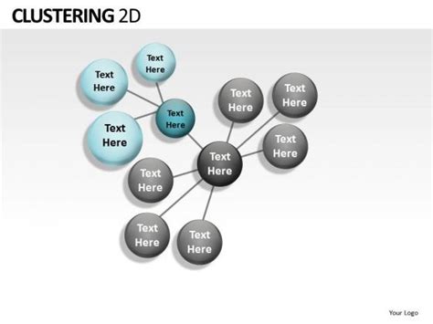 sales network clustering 2d powerpoint slides and ppt diagram templates