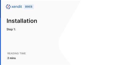 installation xendit docs