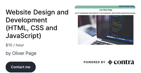 Website Design And Development Html Css And Javascript By Oliver Page