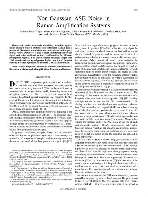 PDF Non Gaussian ASE Noise In Raman Amplification Systems DOKUMEN TIPS