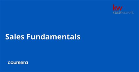 Sales Fundamentals Coursera