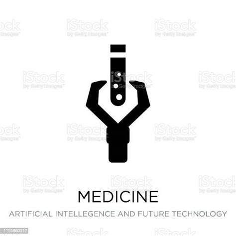 흰색 바탕에 의학 아이콘 벡터 의학 유행 가득 인공 Intellegence 및 미래 기술 컬렉션 아이콘 0명에 대한 스톡 벡터