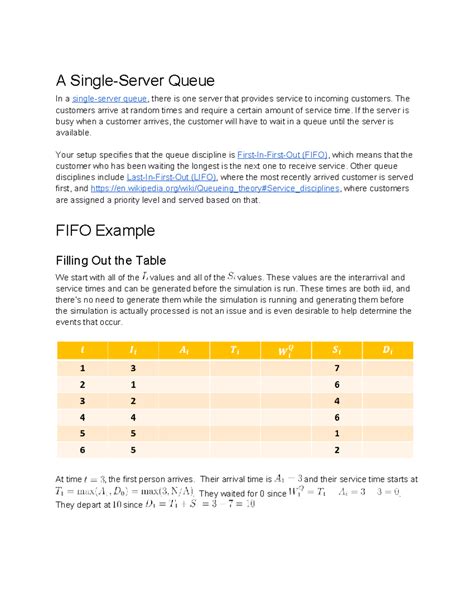 M3l5 Final Exam Analyzing Single Server Queue Dynamics Studocu