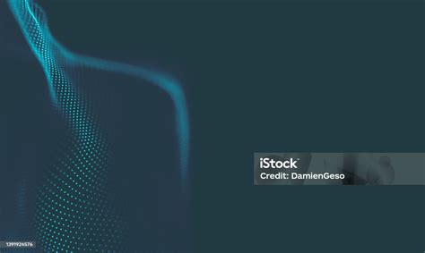 추상적 인 음악 배경 빅 데이터 파티클 흐름 시각화 과학 인포그래픽 미래 일러스트레이션 음파 사운드 시각화 3차원 형태에 대한