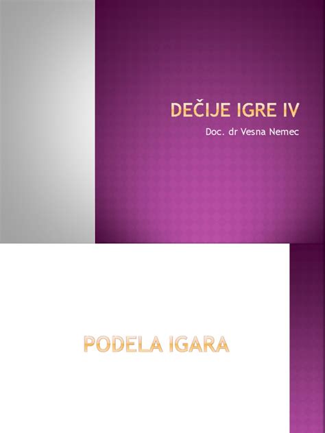 Decije Igre Pdf