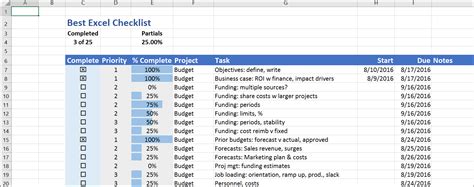 The Best Excel Checklist For Consultants