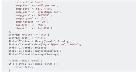 php กับการเขียนโปรแกรมส่ง email ด้วย codeigniter email library