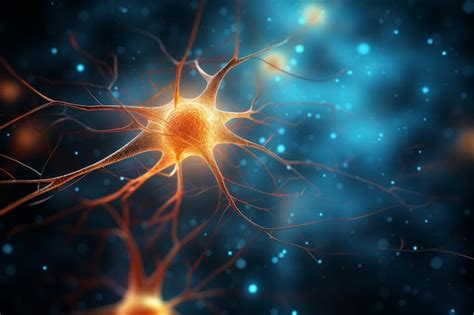 Premium Photo Nerve Cell In The Brain Vibrant Neuron Cells On
