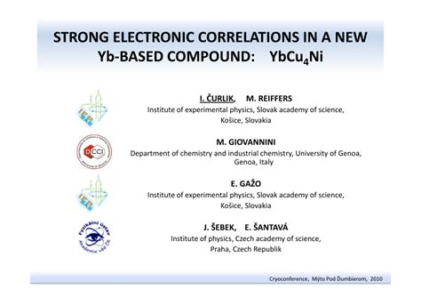 PDF Strong Electronic Correlations In A New Yb Based Compound YbCu Ni