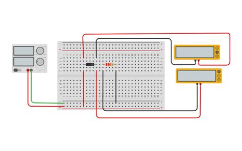 circuit design praktikum 1 karakteristik dioda bias maju tinkercad