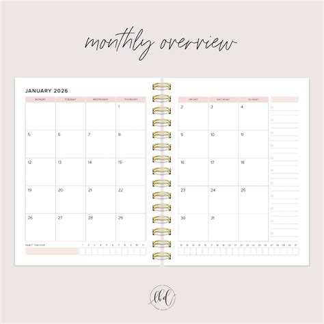 Daily Create Space Planner Pink Leanne Baker