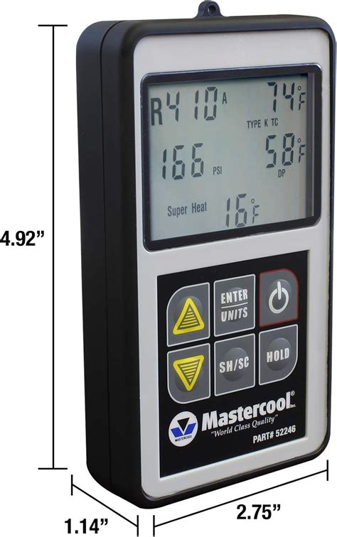 Mastercool 52246 Compact Subcoolsuperheat Calculator Instruction Manual