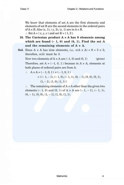NCERT Solutions For Class Maths Chapter Exercise MathonGo