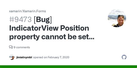 [bug] indicatorview position property cannot be set xaml or code