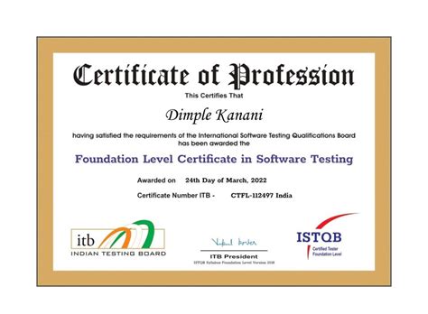 Dimple Kanani Istqb® On Linkedin Istqbcertified Selfdevelopment Qamanual
