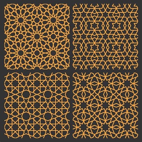 Mashrabiya Arabesque Arabic Or Islamic Patterns Premium Vector