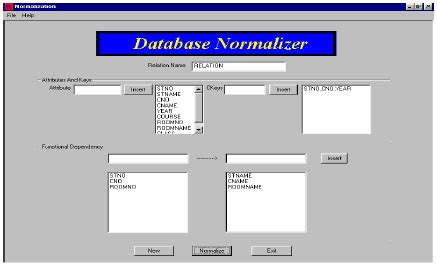 Normalizer A Case Tool To Normalize Relational Database Schemas