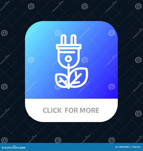 Biomass Energy Plug Power Mobile App Button Android And Ios Line