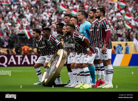 Players Of Fluminense Fc Pose Form A Team Photo Prior To The Fifa Club World Cup Football Match