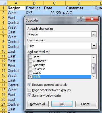 Excel Add Subtotals To A Data Set Excel Articles