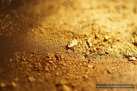 Ai创作图金色 粉末 质感 特写 颗粒 细微 光泽 表面 物质 微观 视 纹理 粉末状 金属色 细碎 昵图网