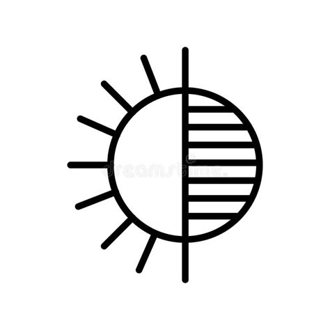 Brightness Icon Vector Isolated On White Background Brightness Stock