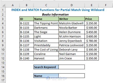 How To Use INDEX And Match For Partial Match Ways ExcelDemy
