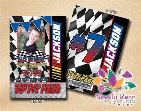 Nascar Birthday Party Invitations
