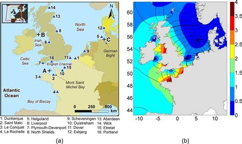 A Computational Domain Of The Hydrodynamic Model And The Locations Of