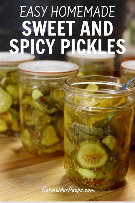 Homemade Sweet And Spicy Pickles A Canning Recipe Creative Simple Living
