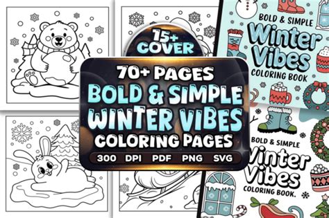 70 Easy Winter Vibes Coloring Pages Graphic By Craftsbeefy · Creative
