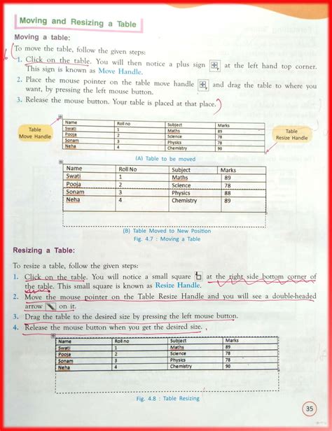 Chapter 4 Creating Tables In Ms Word Text Book Exercises ~ Computer Vi Std