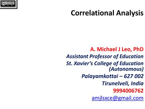 Pdf Correlational Analysis