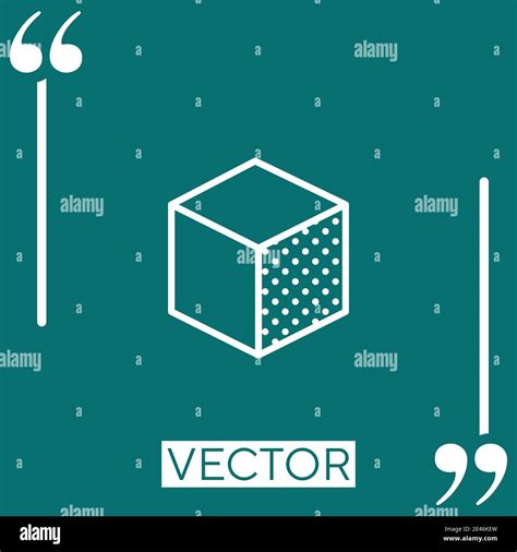 Cube Vector Icon Linear Icon Editable Stroke Line Stock Vector Image Art Alamy
