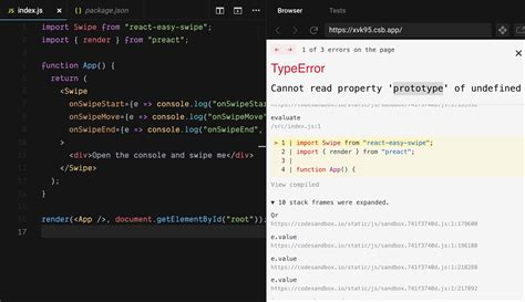 Issue With Preact · Issue 47 · Leandrowdreact Easy Swipe · Github