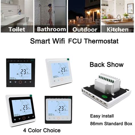 Touch Screen Tuya Smart Wifi Control Thermostat For Fcu System