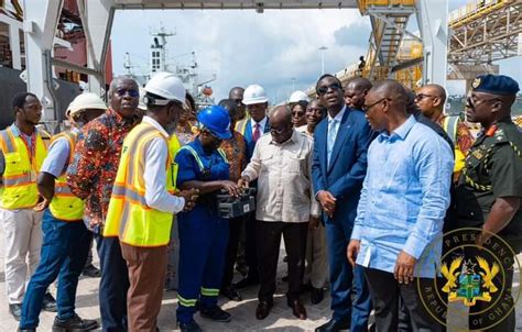 Akufo Addo Commissions Container Terminals Dry Dock At Takoradi
