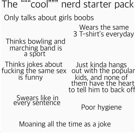 The “””cool””” Nerd Starter Pack R Starterpacks