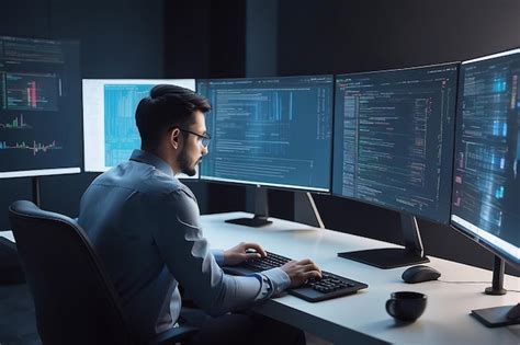 Premium Ai Image Ai Chat Gpt Programmer Coding Compiler Encode Debug
