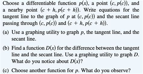 solved choose a differentiable function p x a point