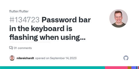 Password Bar In The Keyboard Is Flashing When Using TextField With