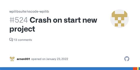 Crash On Start New Project · Issue 524 · Wpilibsuitevscode Wpilib
