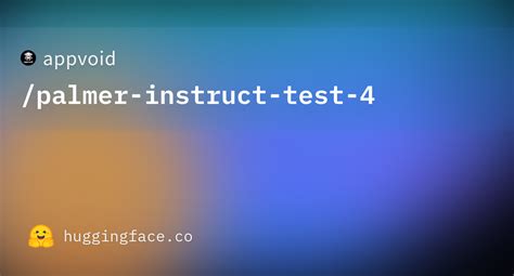 Appvoid Palmer Instruct Test Hugging Face